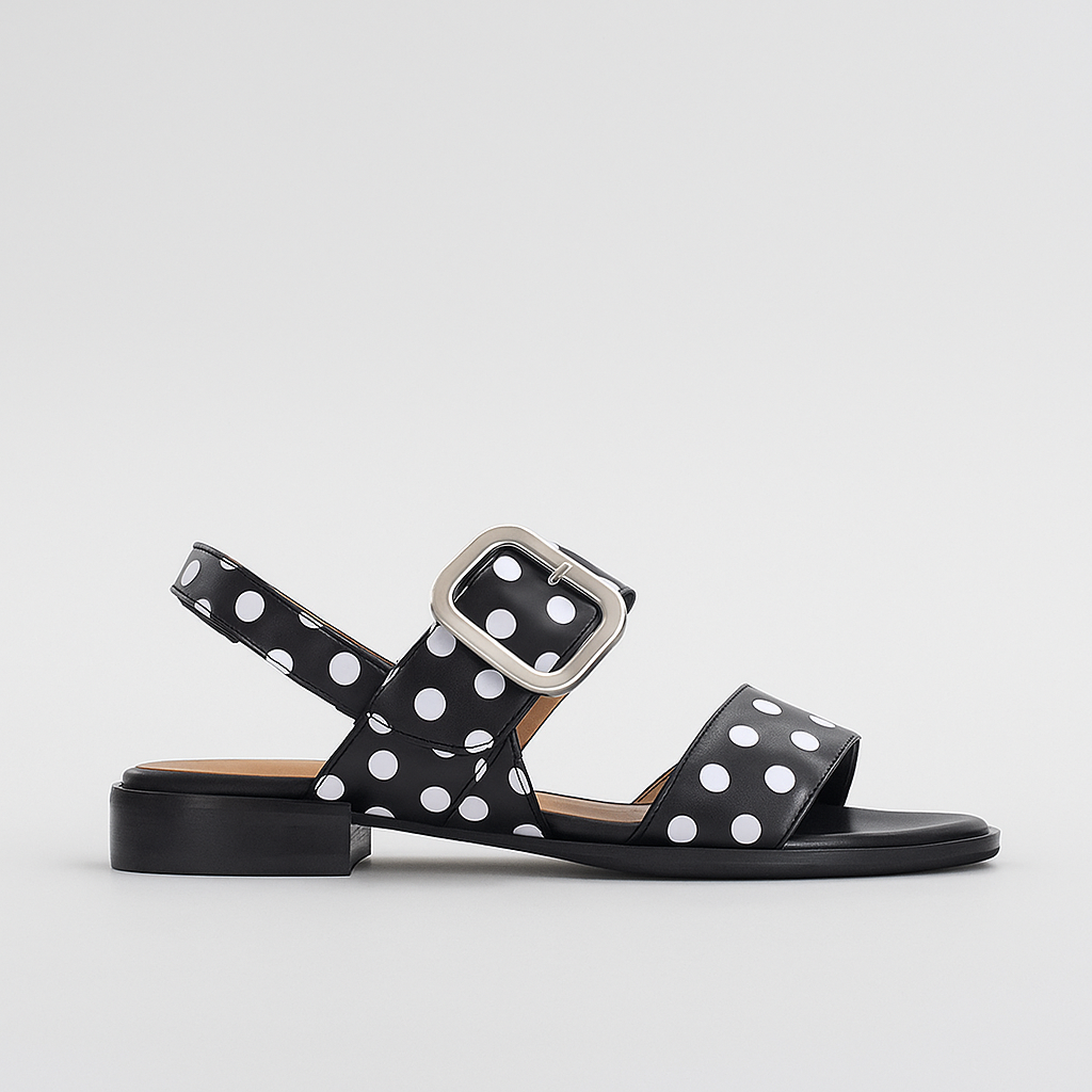 Shop Bresley Smitten Black Women Low Heel Sandals | Collective Shoes