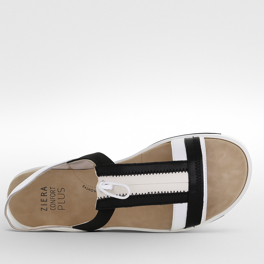 ZIERA GISTA WHITE BLACK – Collective Shoes