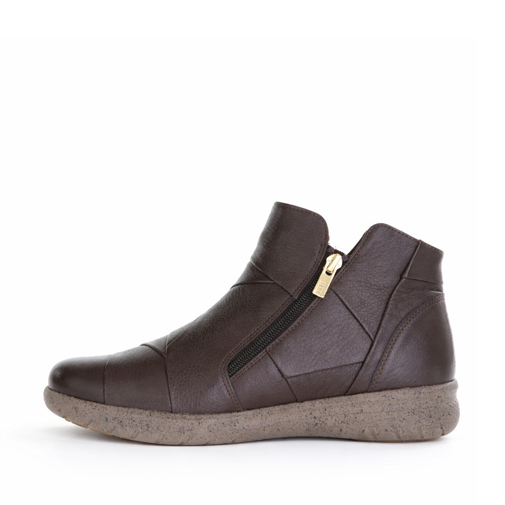 Ziera Sisley XF Choc Leather Boots | Comfort Ankle Boots | Collective ...