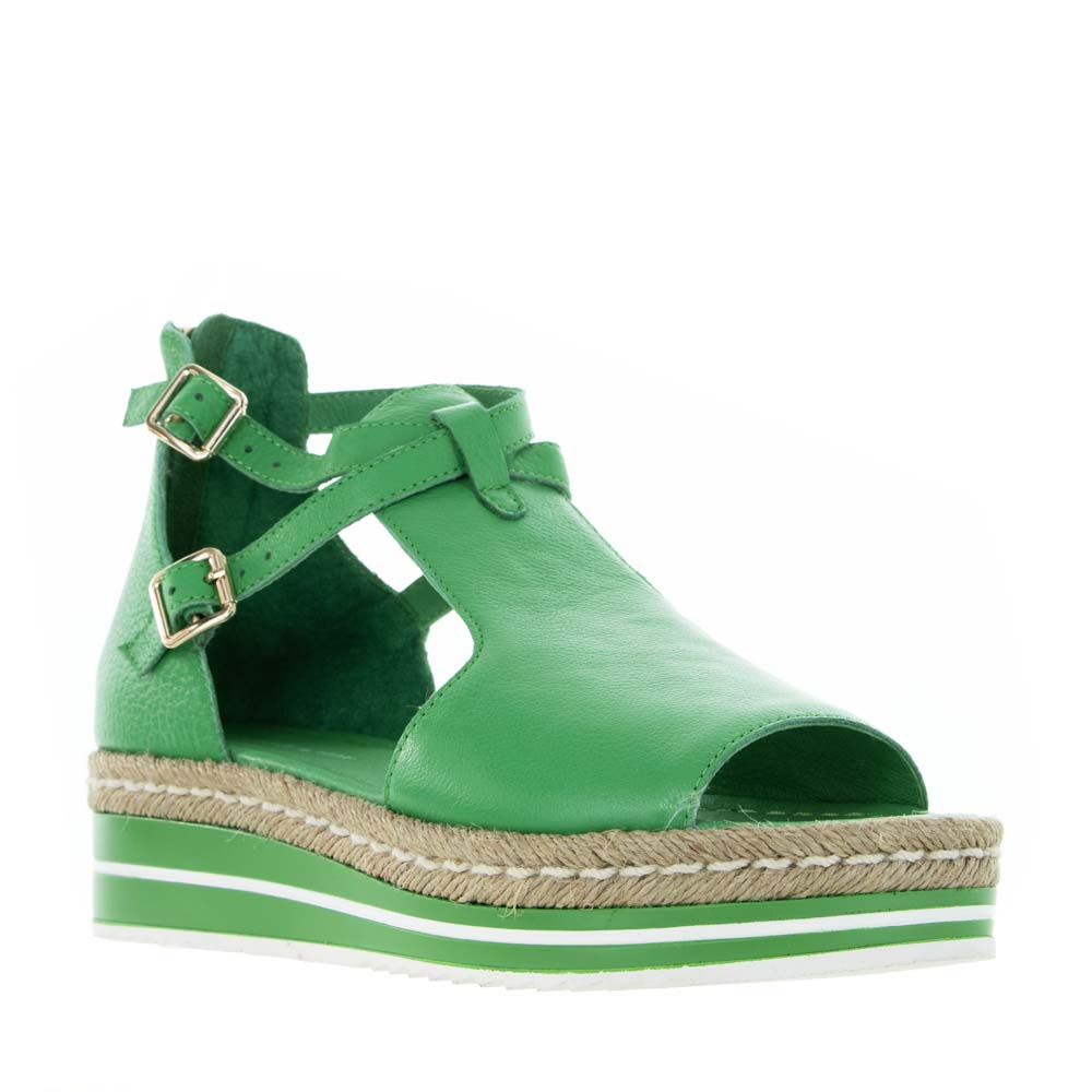 Shop Django & Juliette Alexys Emerald Sandals | Collective Shoes