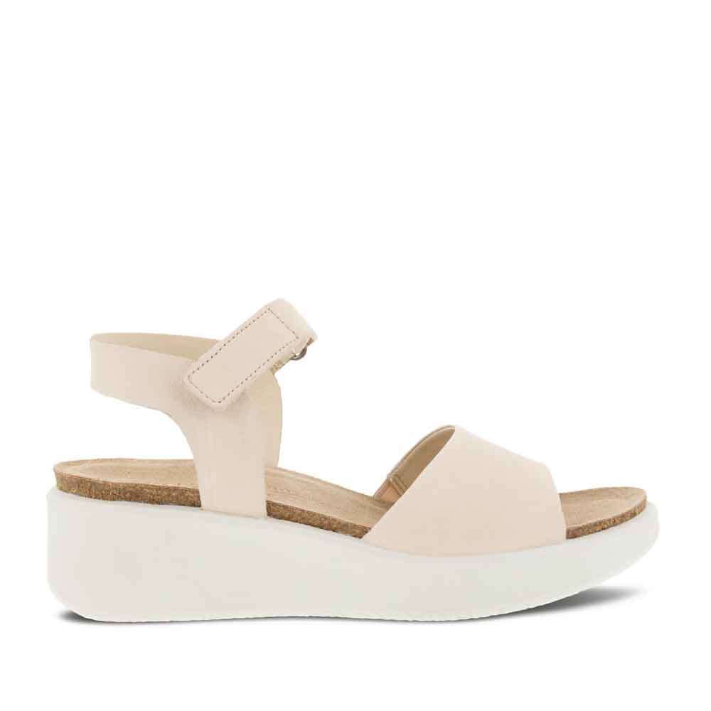 Shop Ecco Flowt Wedge Limestone Spin Women Sandals | Collective Shoes