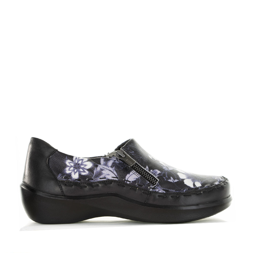 Shop Ziera Alayana Black flower Women Casuals | Collective Shoes NZ