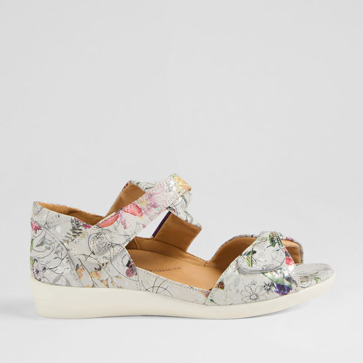 ZIERA DOXIE WHITE FIELDS | Shop Ziera Sandals Online At Collective Shoes