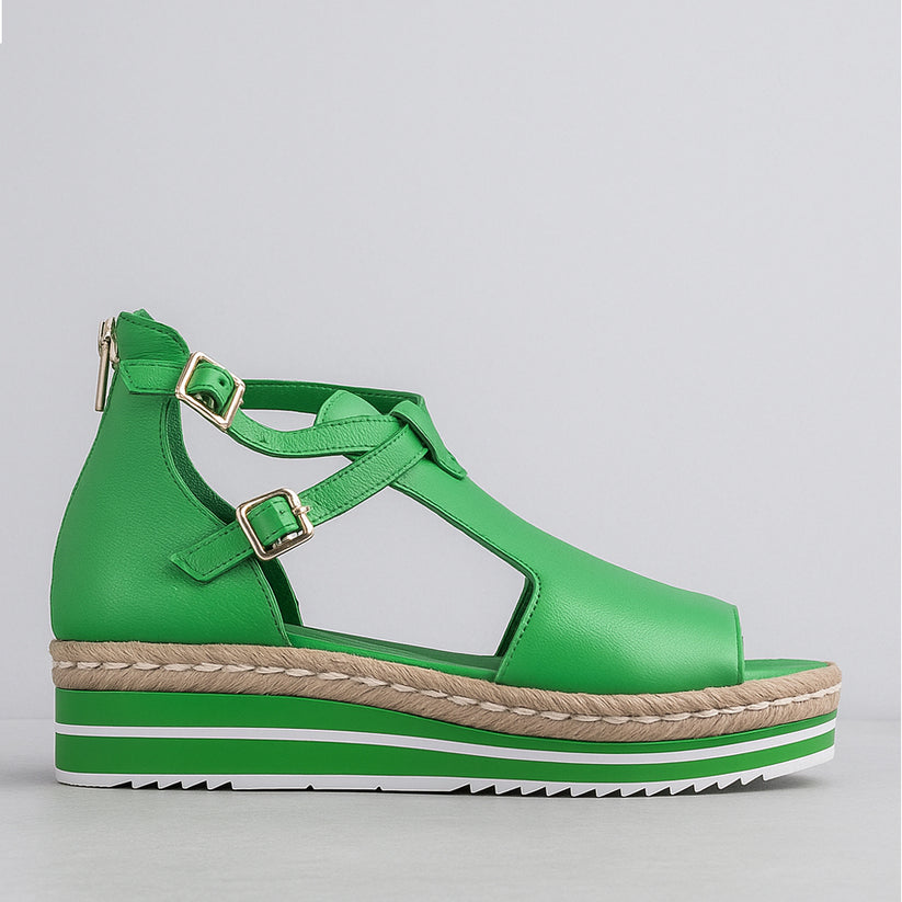 Shop Django & Juliette Alexys Emerald Sandals | Collective Shoes
