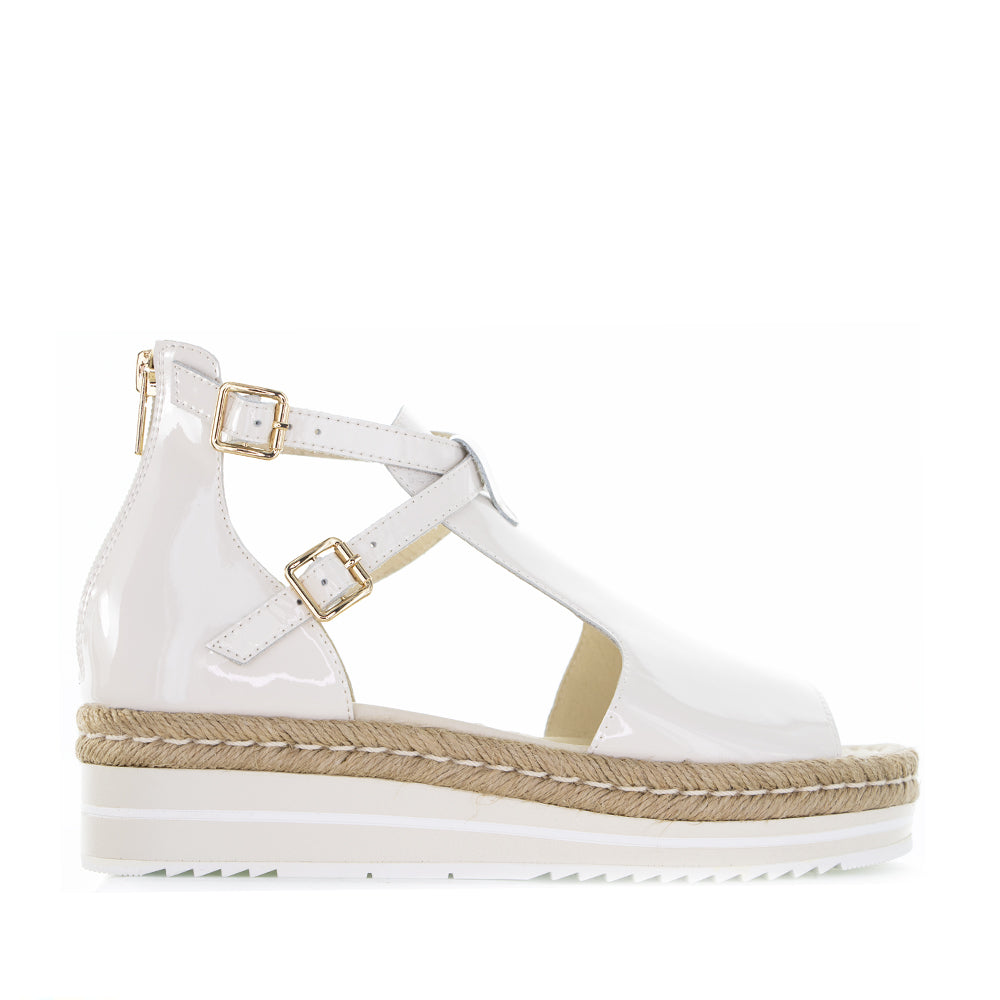 Shop Django & Juliette Alexys Ivory Sandals | Collective Shoes