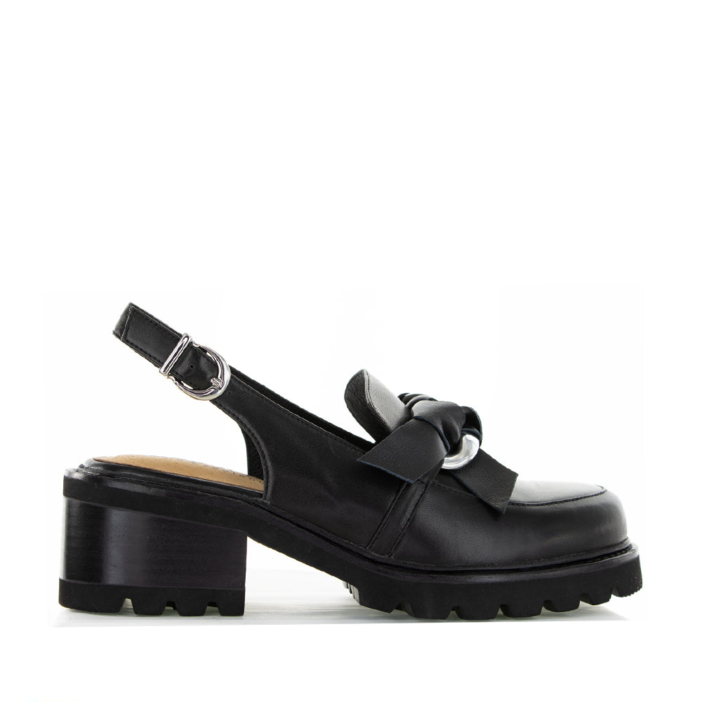 Shop Bresley Dosile Black Women Chunky Wedge Sandal | Collective Shoes