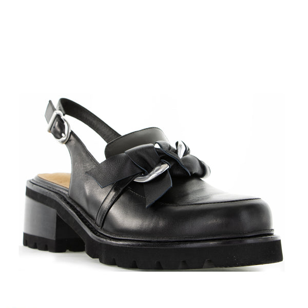 Shop Bresley Dosile Black Women Chunky Wedge Sandal | Collective Shoes
