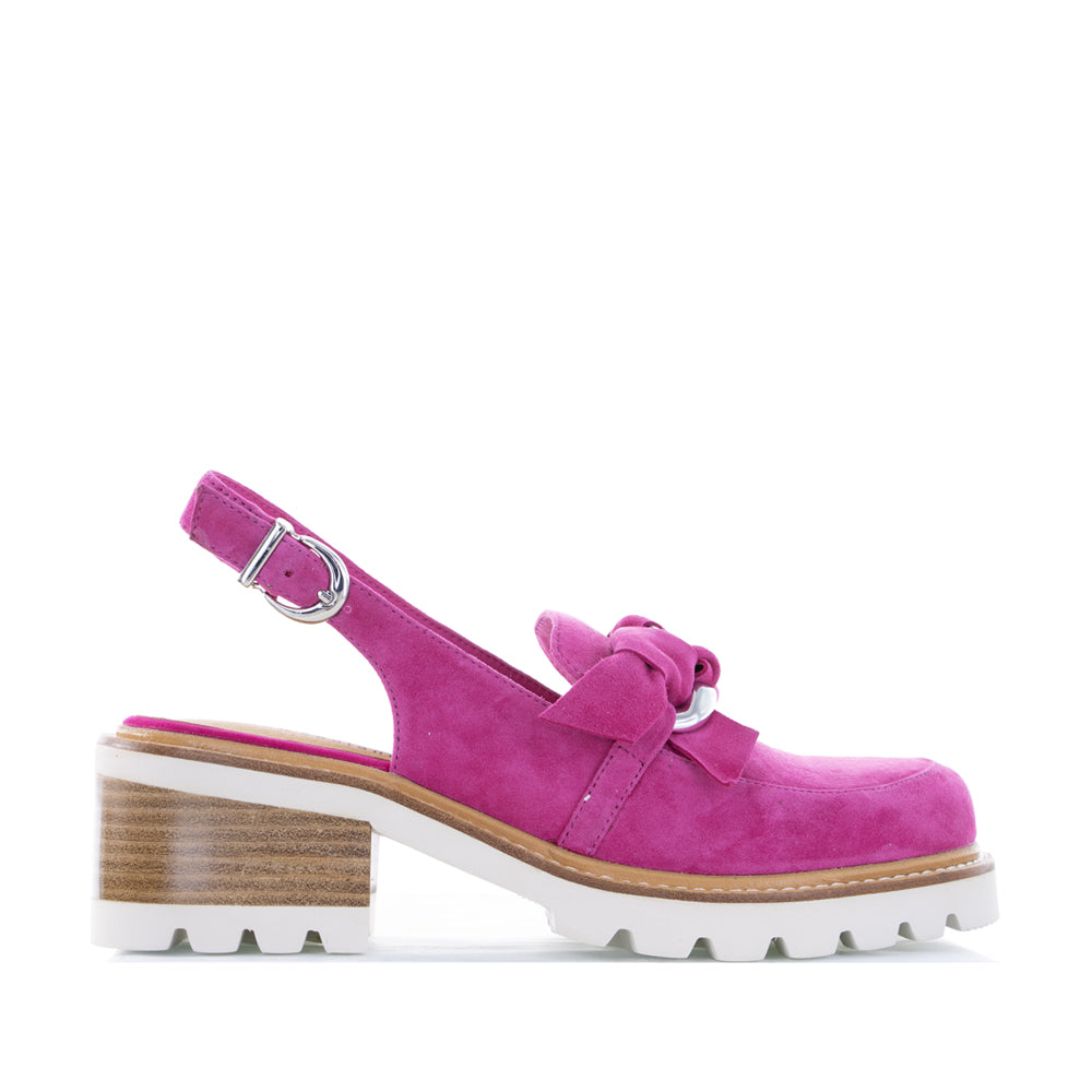 Shop Bresley Dosile Hot pink Suede Women Chunky Wedge Sandal ...