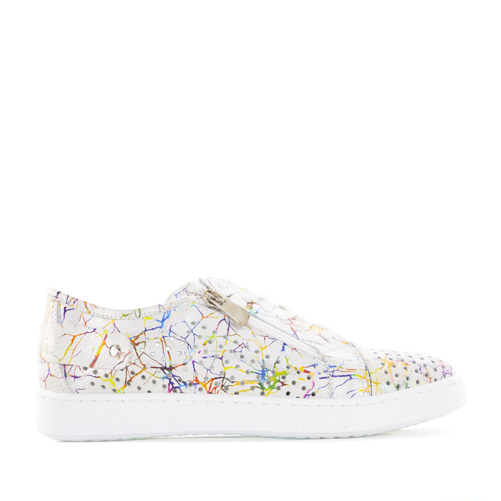 Shop Cabello Eg17 White Lightening Women Leather Sneaker | Collective Shoes