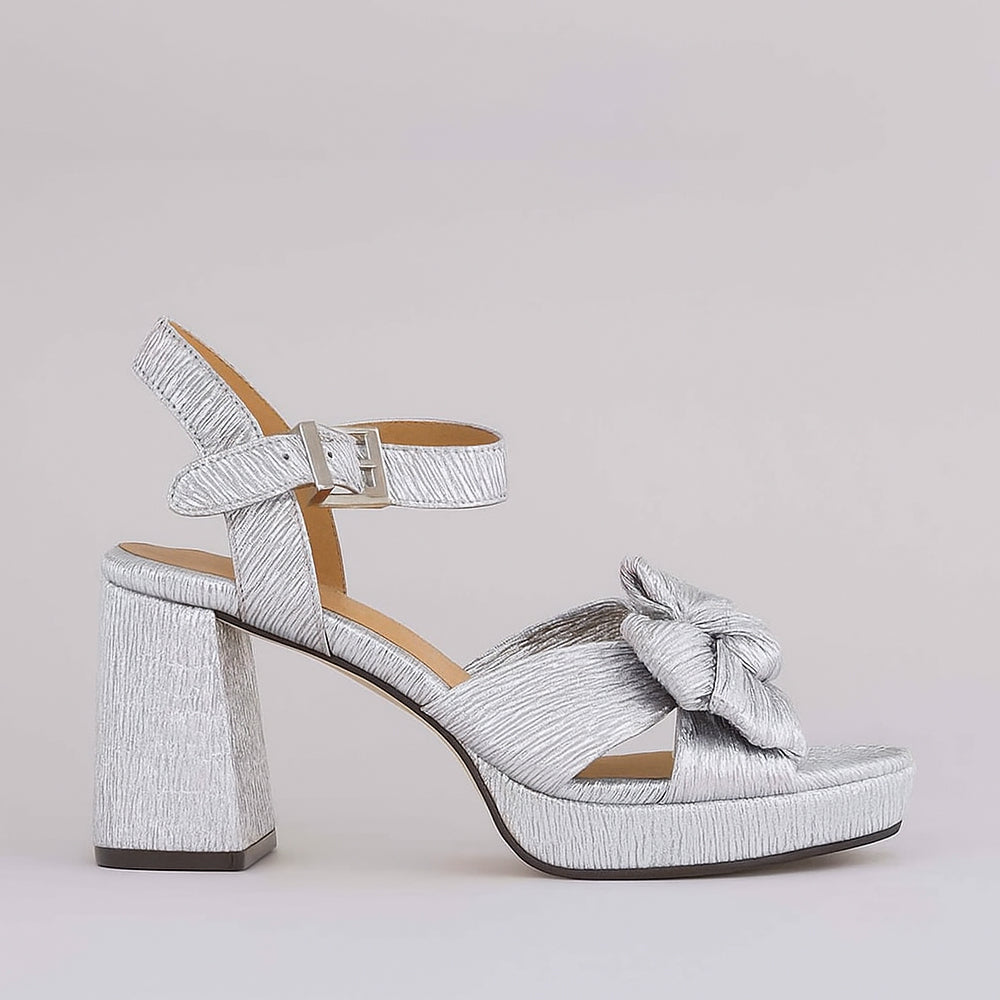 Shop Bresley Sam Silver Women Heel Sandals | Collective Shoes NZ