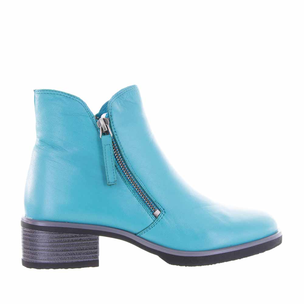 Shop Bresley Dolomite Turquoise Women Leather Boots | Collective Shoes