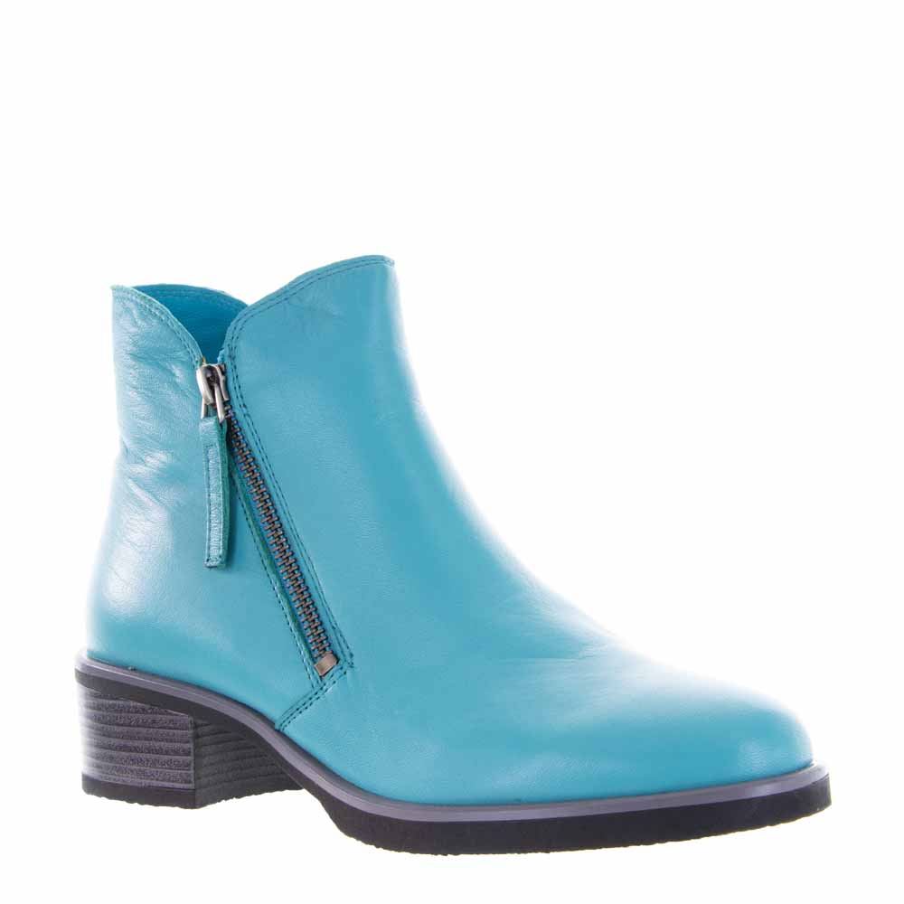 Shop Bresley Dolomite Turquoise Women Leather Boots | Collective Shoes